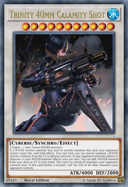 [Custom Cards] Frostail 50. Cal-amity Shot | Lvl 8 WATER Synchro ...